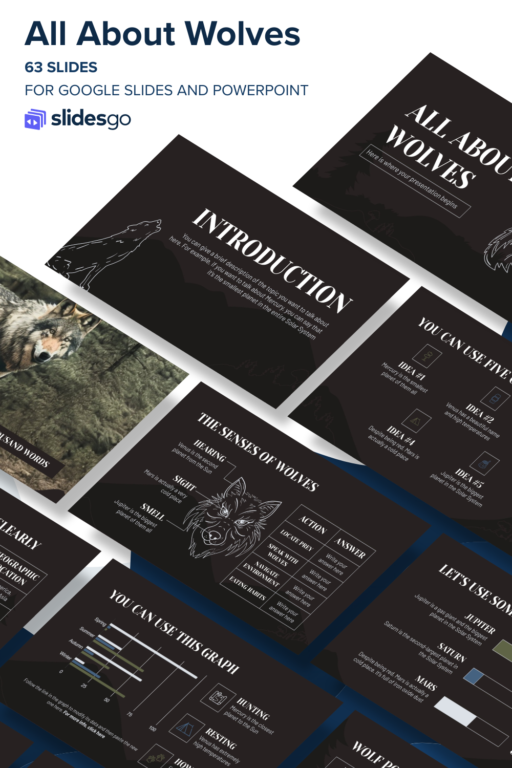 All About Wolves | Google Slides & PowerPoint template
