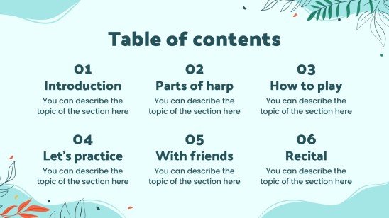 Music Subject for Elementary: Harp | Google Slides & PPT