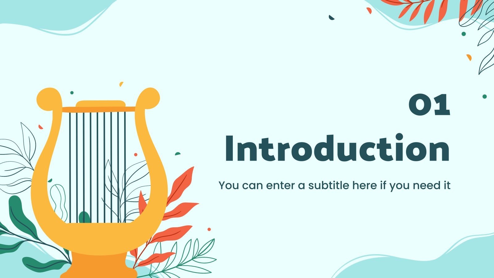 Music Subject for Elementary: Harp | Google Slides & PPT