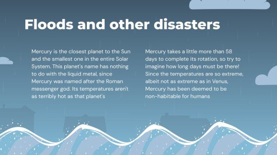 Earth Science Subject: Floods and Other Natural Disasters