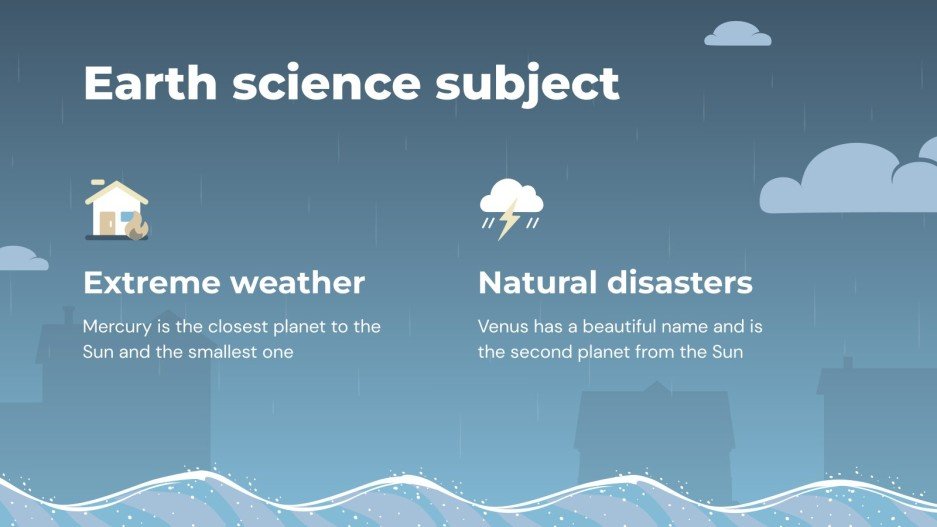 Earth Science Subject: Floods and Other Natural Disasters