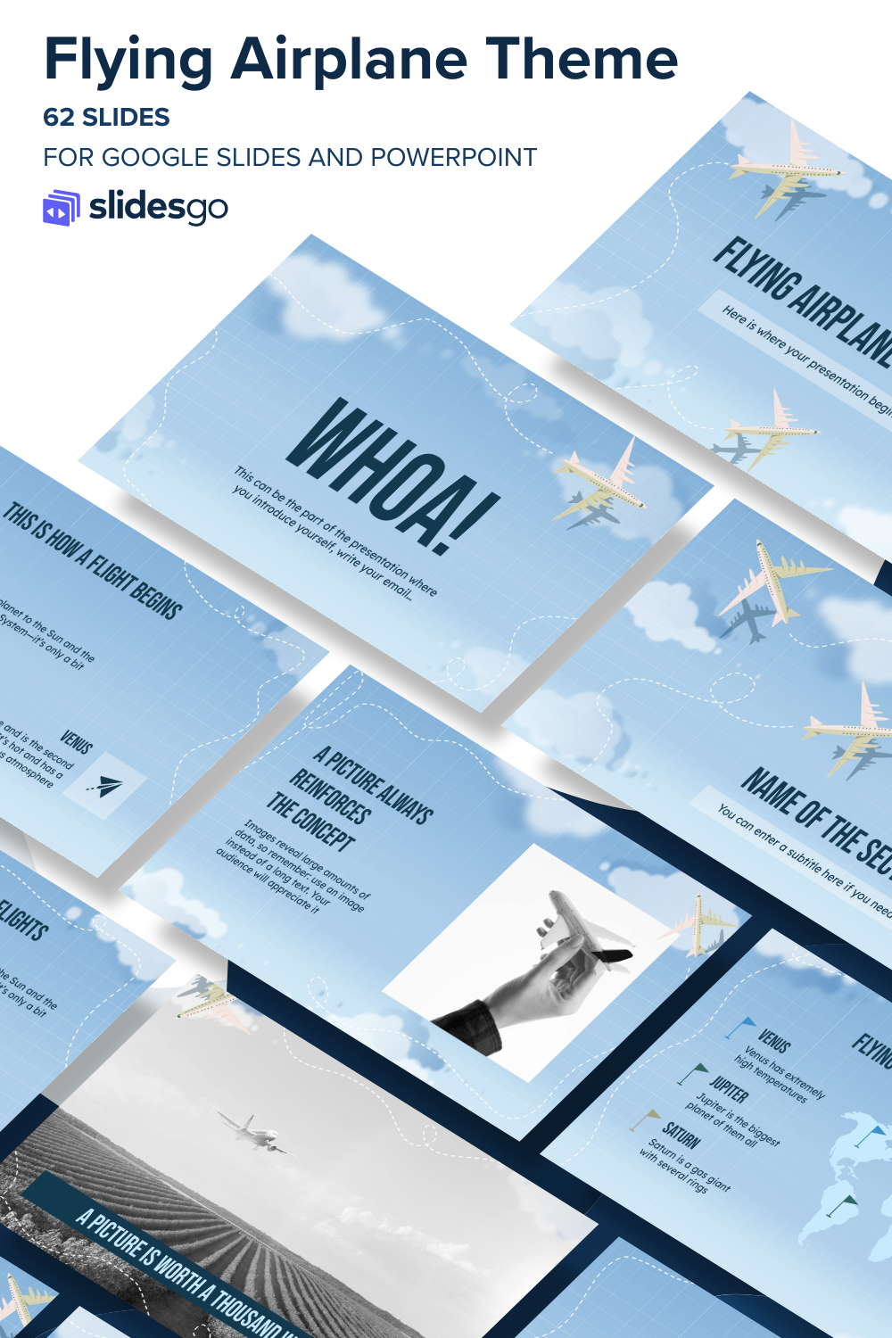 Flying Airplane Theme | Google Slides & PPT