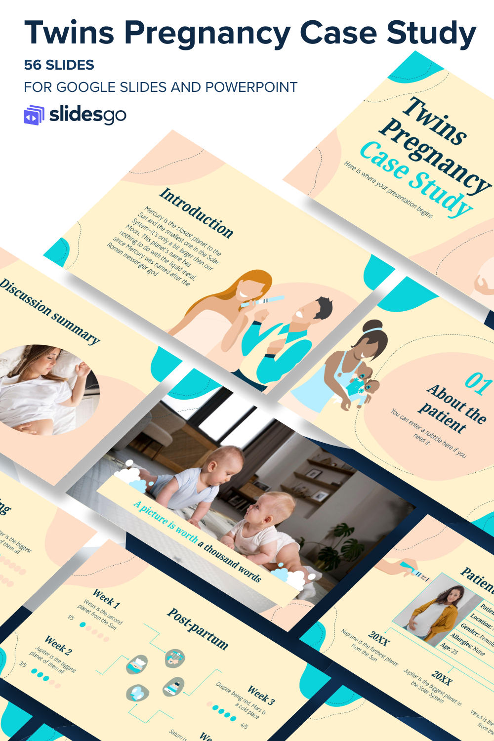 Twins Pregnancy Case Study | Google Slides & PowerPoint