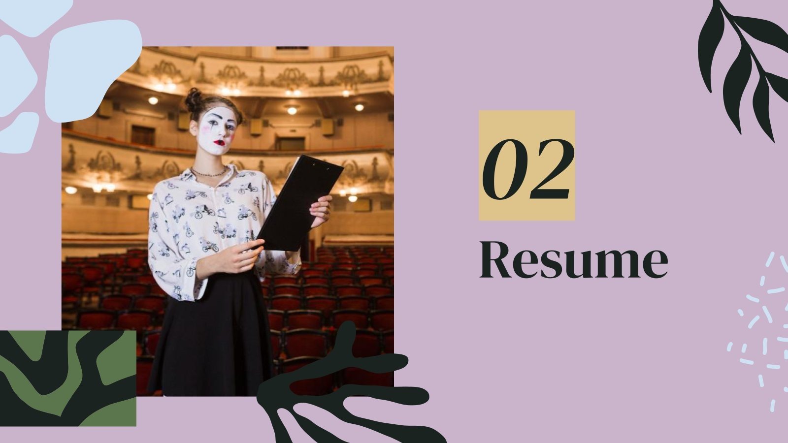 Musical Theater Portfolio | Google Slides & PowerPoint