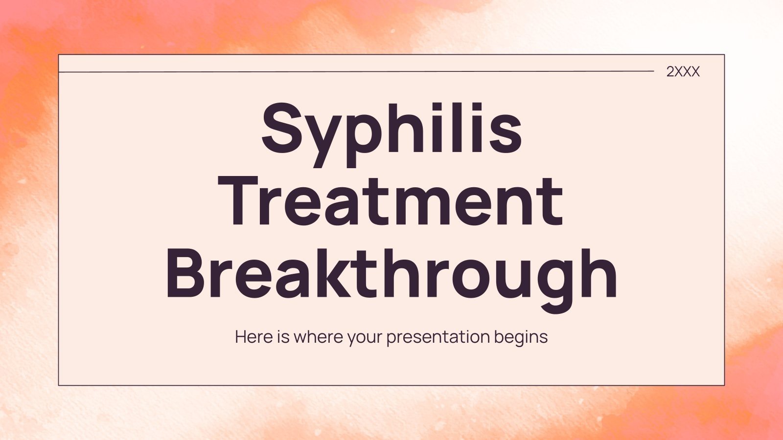 Syphilis Treatment Breakthrough | Google Slides & PowerPoint
