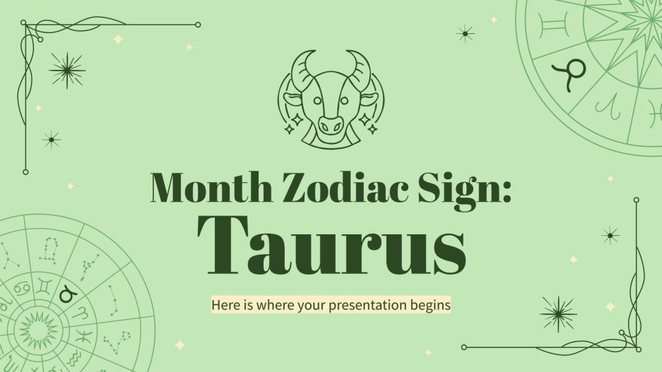Month Zodiac Sign: Taurus | Google Slides & PowerPoint
