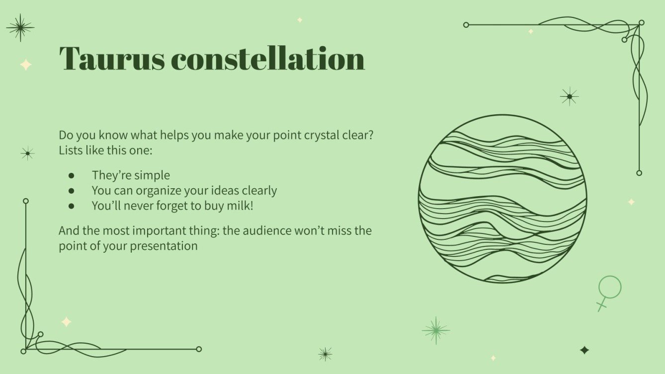 Month Zodiac Sign: Taurus | Google Slides & PowerPoint