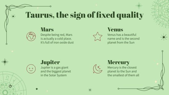 Signo do zodíaco: Touro | Google Slides e PowerPoint