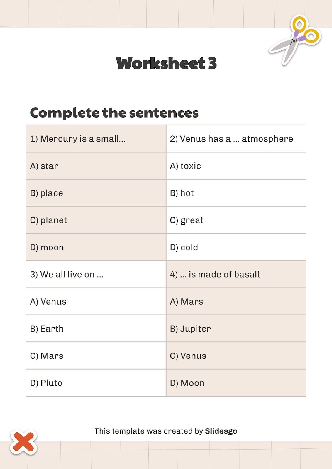 Multiple-Choice Test Worksheets | Google Slides & PPT