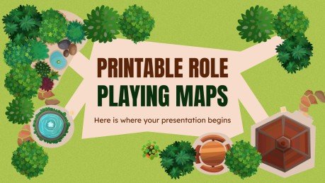 Mapas imprimíveis para RPGs | Google Slides e PPT