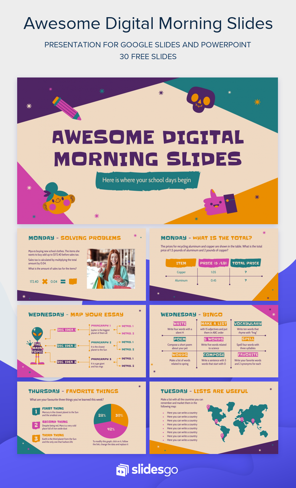Awesome Digital Morning Slides | Google Slides & PPT theme