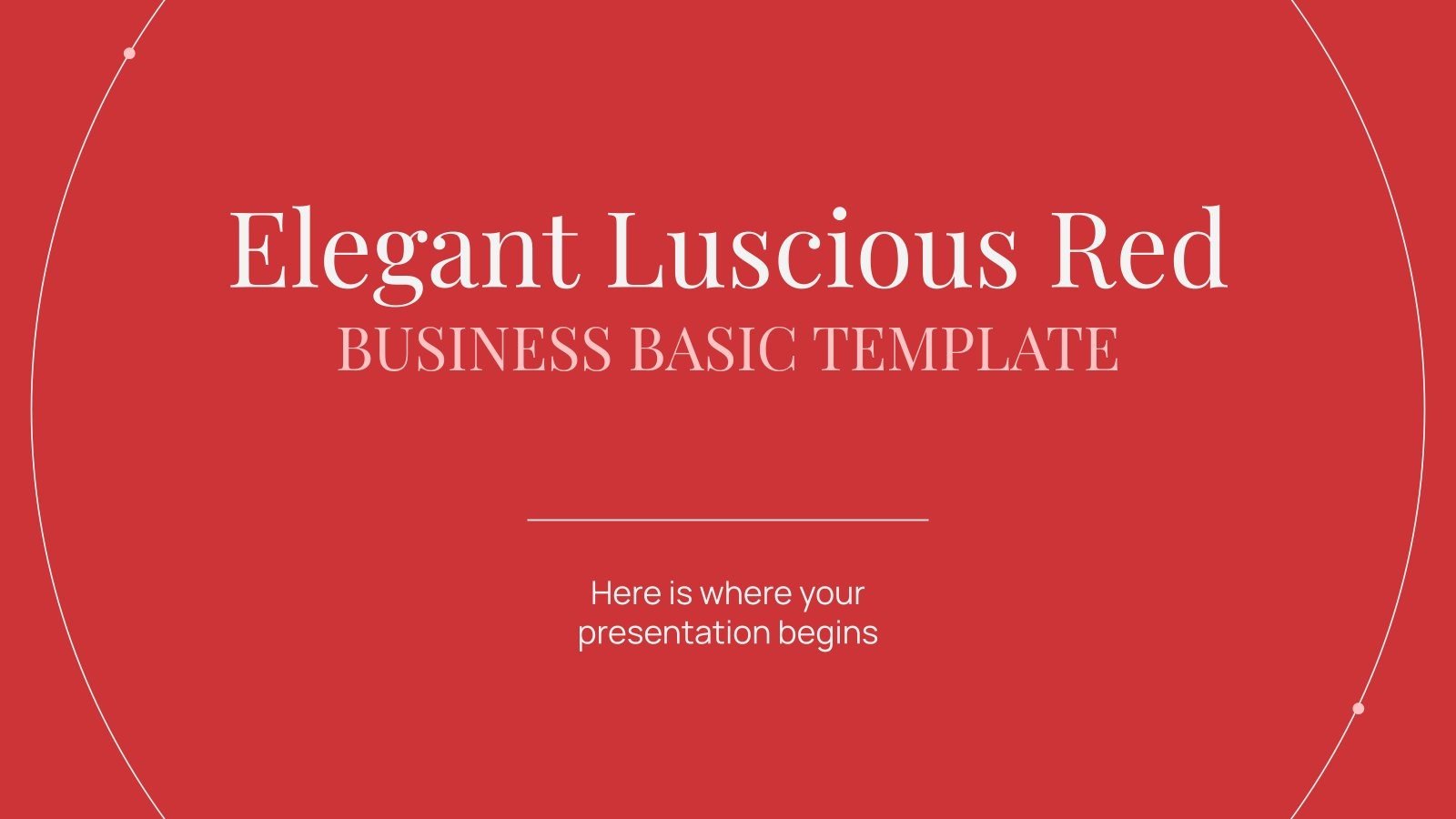 Elegant Luscious Red Business Basic Template | Google Slides