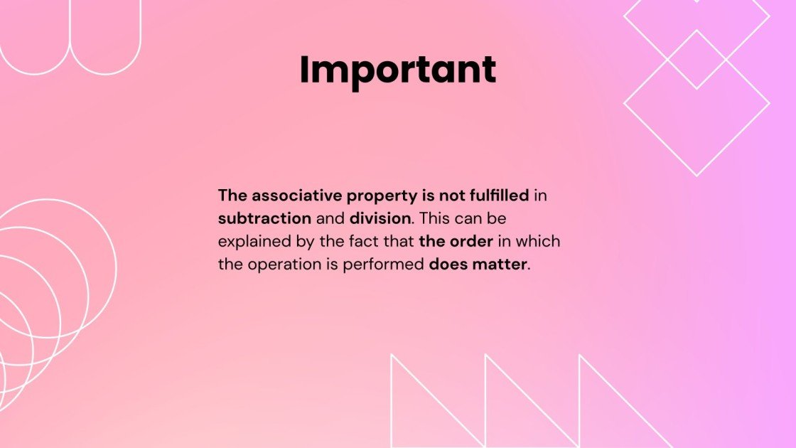 Associative, Commutative and Distributive Properties