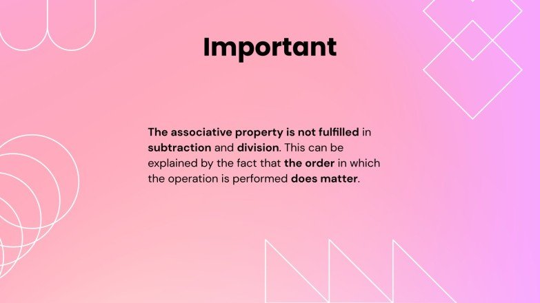 Associative, Commutative and Distributive Properties