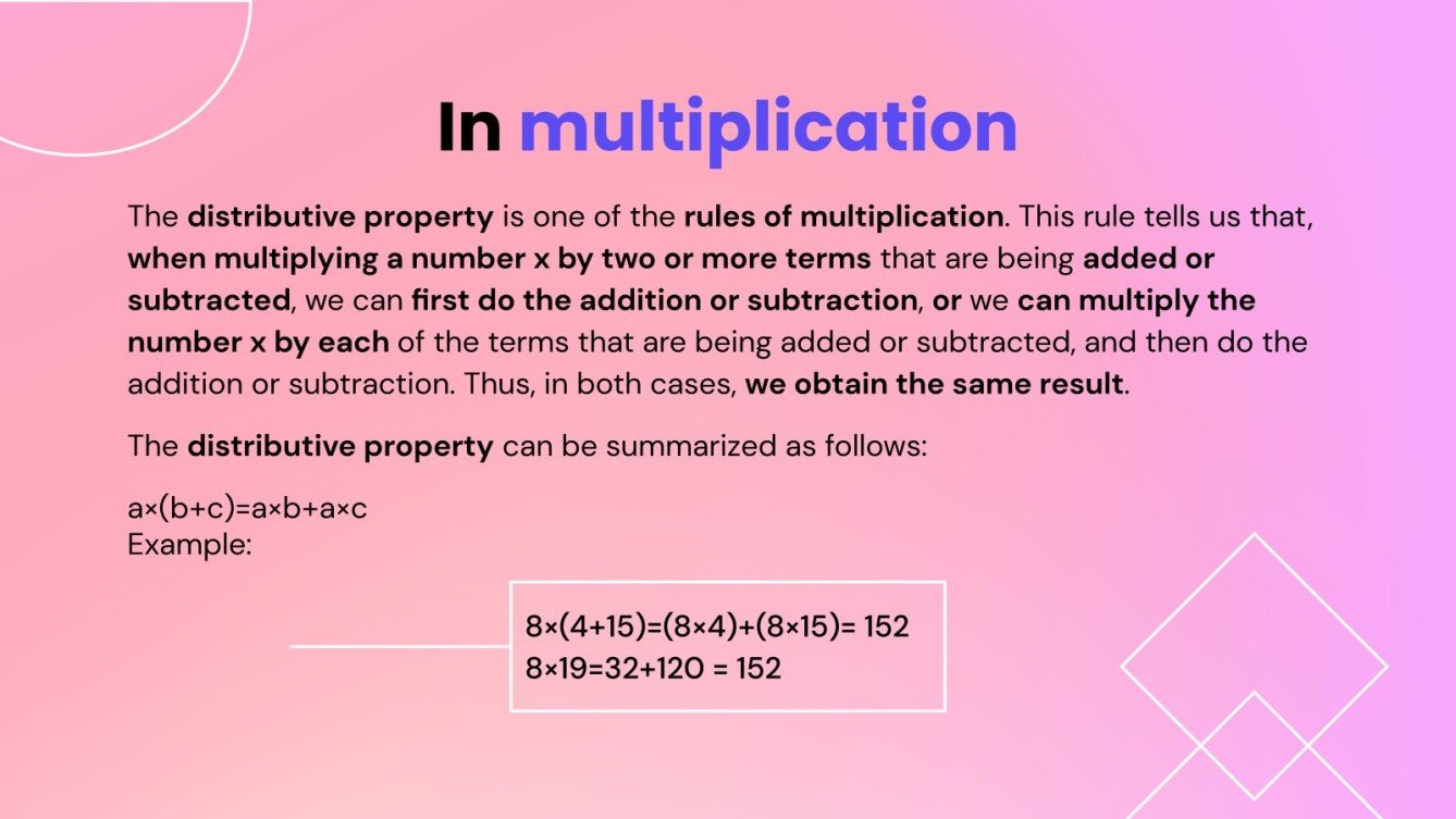 Associative, Commutative and Distributive Properties