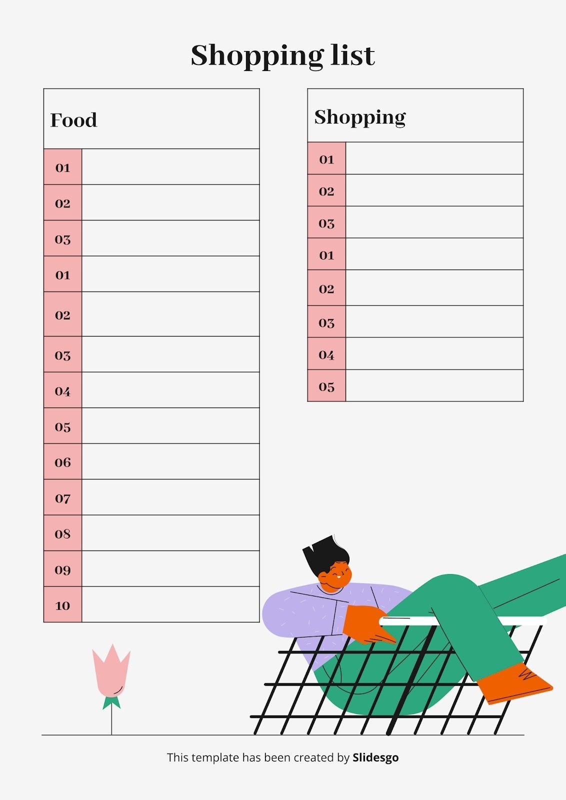 Cute Digital Shopping List Theme | Google Slides & PPT