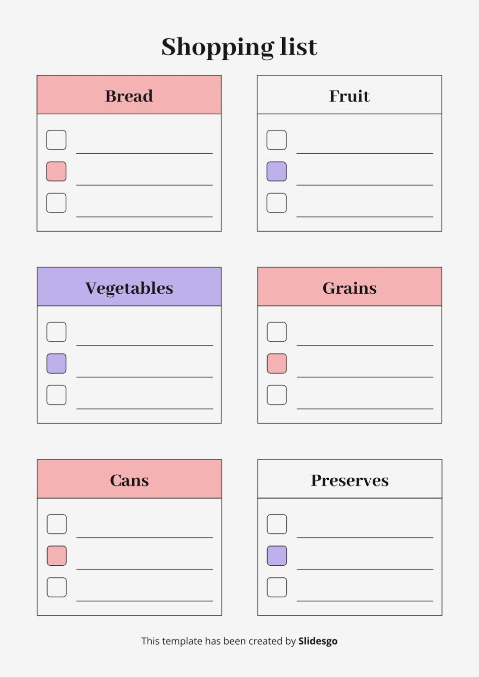 Cute Digital Shopping List Theme | Google Slides & PPT