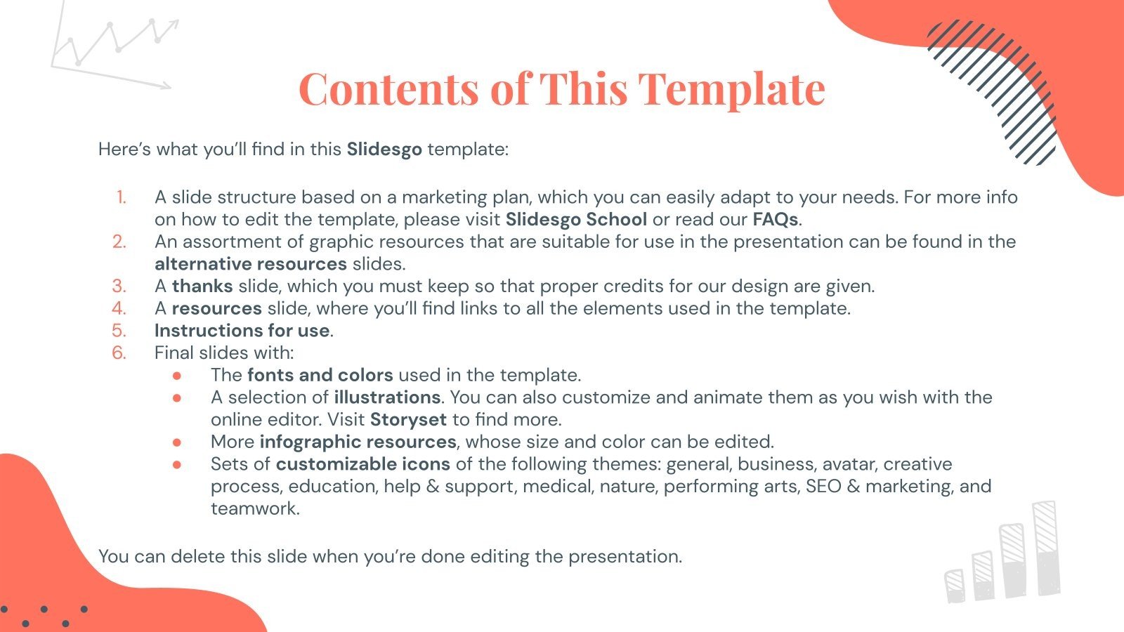 Plan de marketing visualización simple | Google Slides y PPT