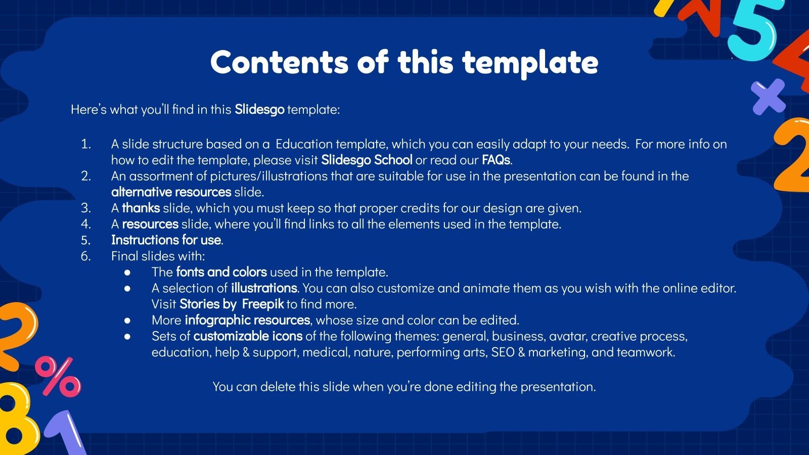 Math Weekly Planner Google Slides & PowerPoint template