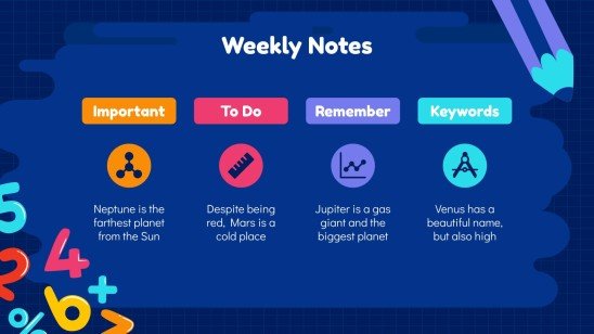 Math Weekly Planner Google Slides & PowerPoint template