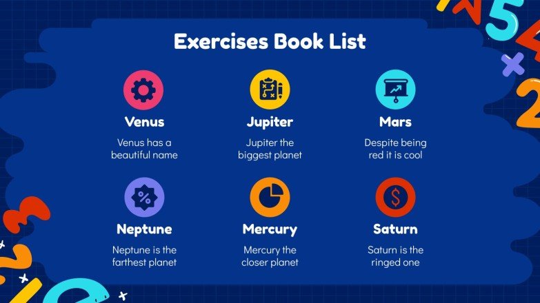 Math Weekly Planner Google Slides & PowerPoint template