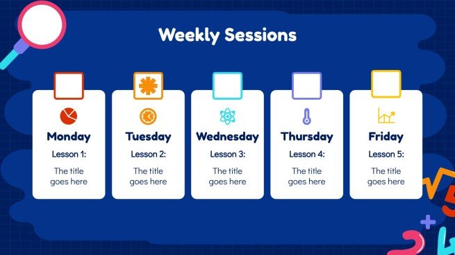 Math Weekly Planner Google Slides & PowerPoint template