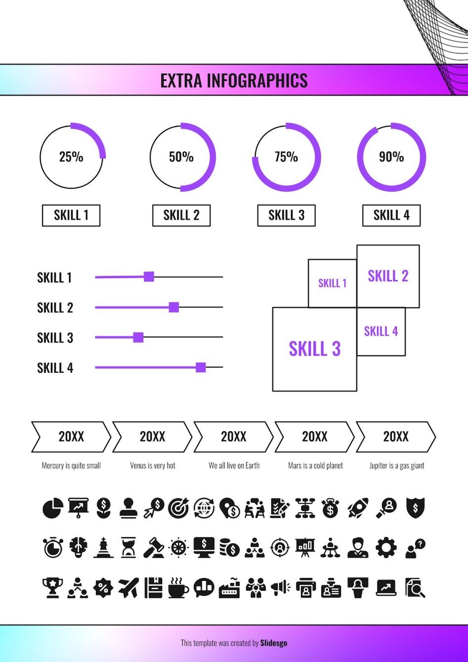 CV numérique simple de type vague | Google Slides et PPT