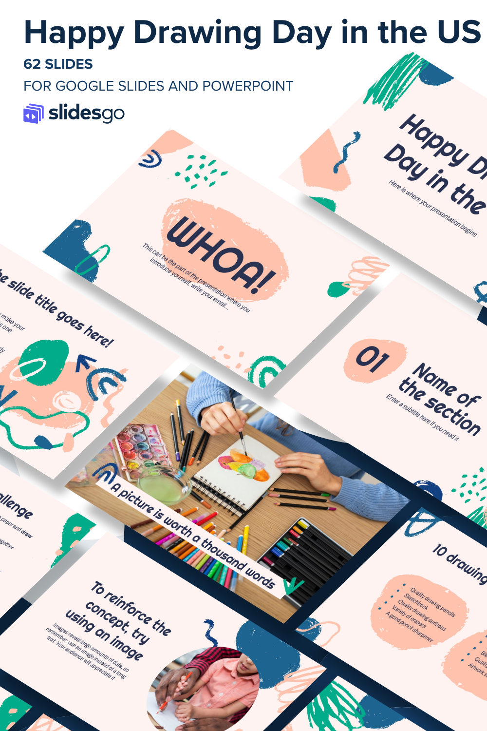 Happy Drawing Day in the US | Google Slides and PowerPoint