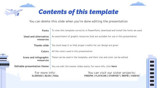 Avión en vuelo | Plantilla de Google Slides y PowerPoint