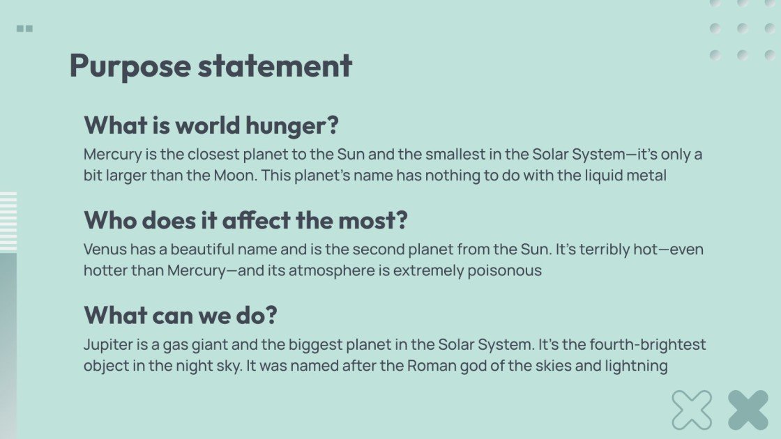 Causes and Solutions to World Hunger Thesis Defense