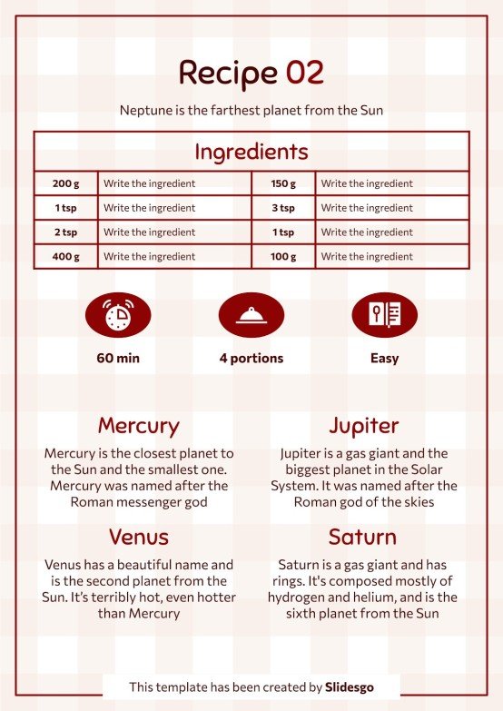 Libro de recetas de crepes | Google Slides y PowerPoint