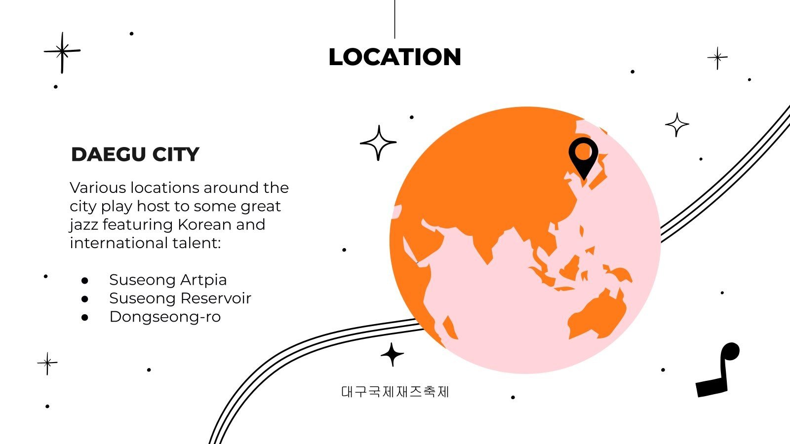 Festival Internacional de Jazz de Daegu | Google Slides e PPT