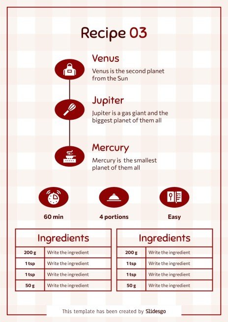 Libro de recetas de crepes | Google Slides y PowerPoint