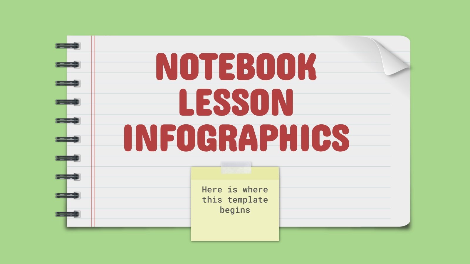 Infografías de cuaderno para clases | Google Slides y PPT