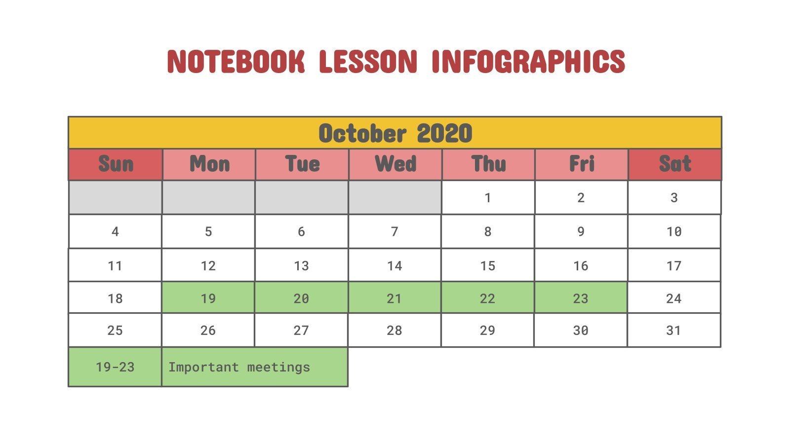 Notebook Lesson Infographics | Google Slides and PPT template