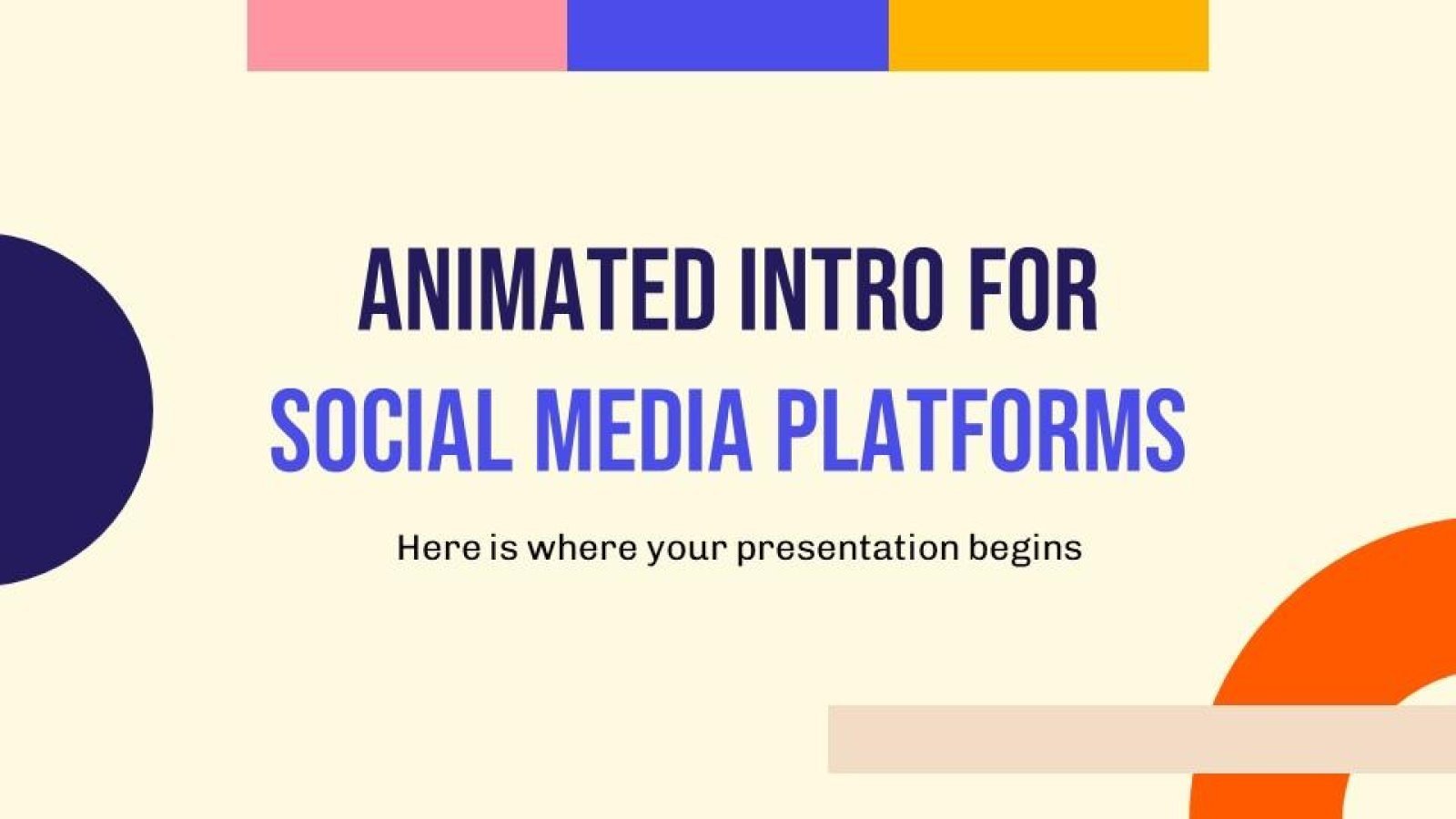 Animated Intro for Social Media Platforms | PowerPoint