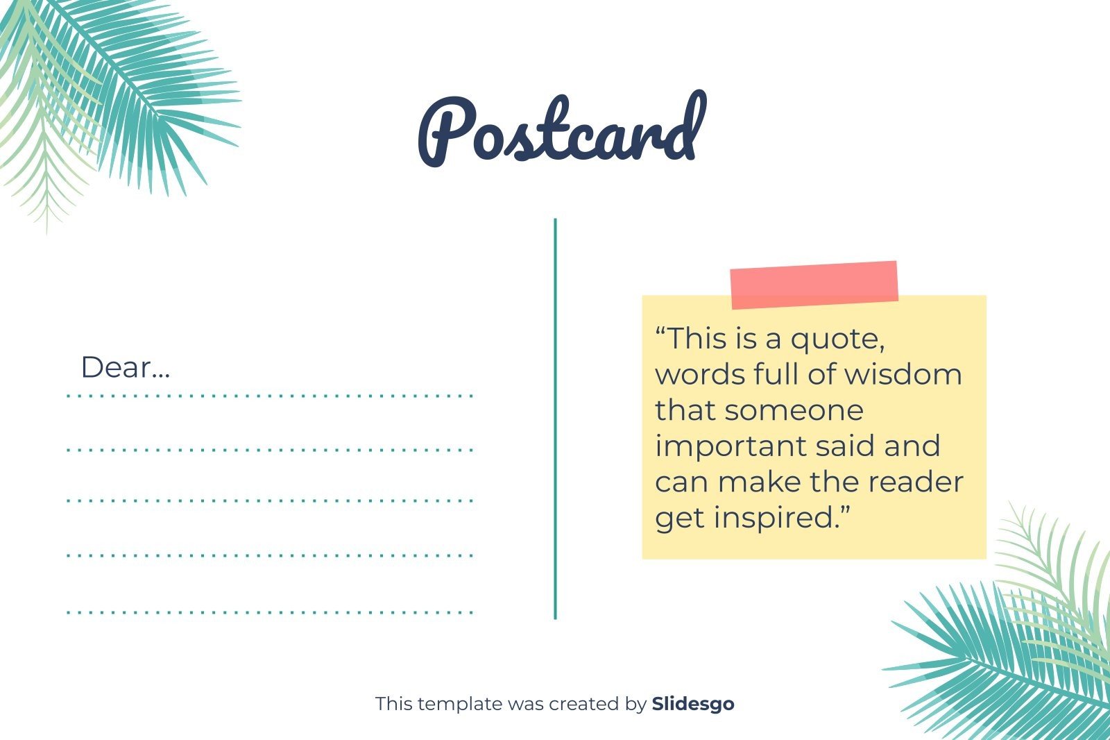Summer Holidays Postcards | Google Slides & PPT