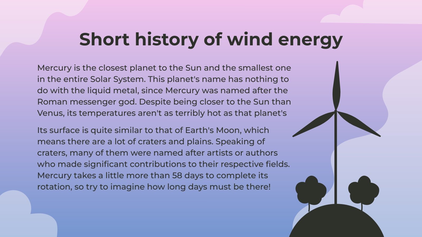 Windmill and Wind Turbines Evolution Engineering Lesson