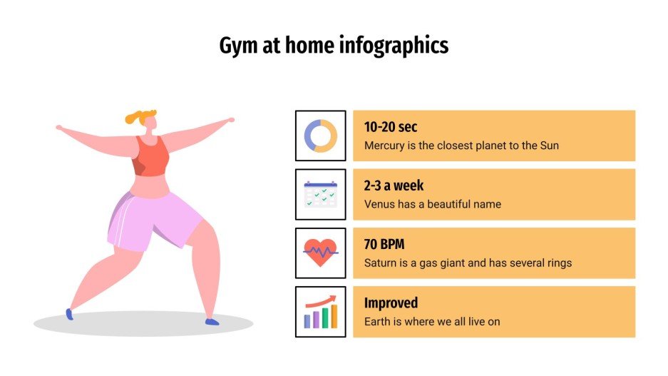Gym at Home Infographics | Google Slides & PowerPoint