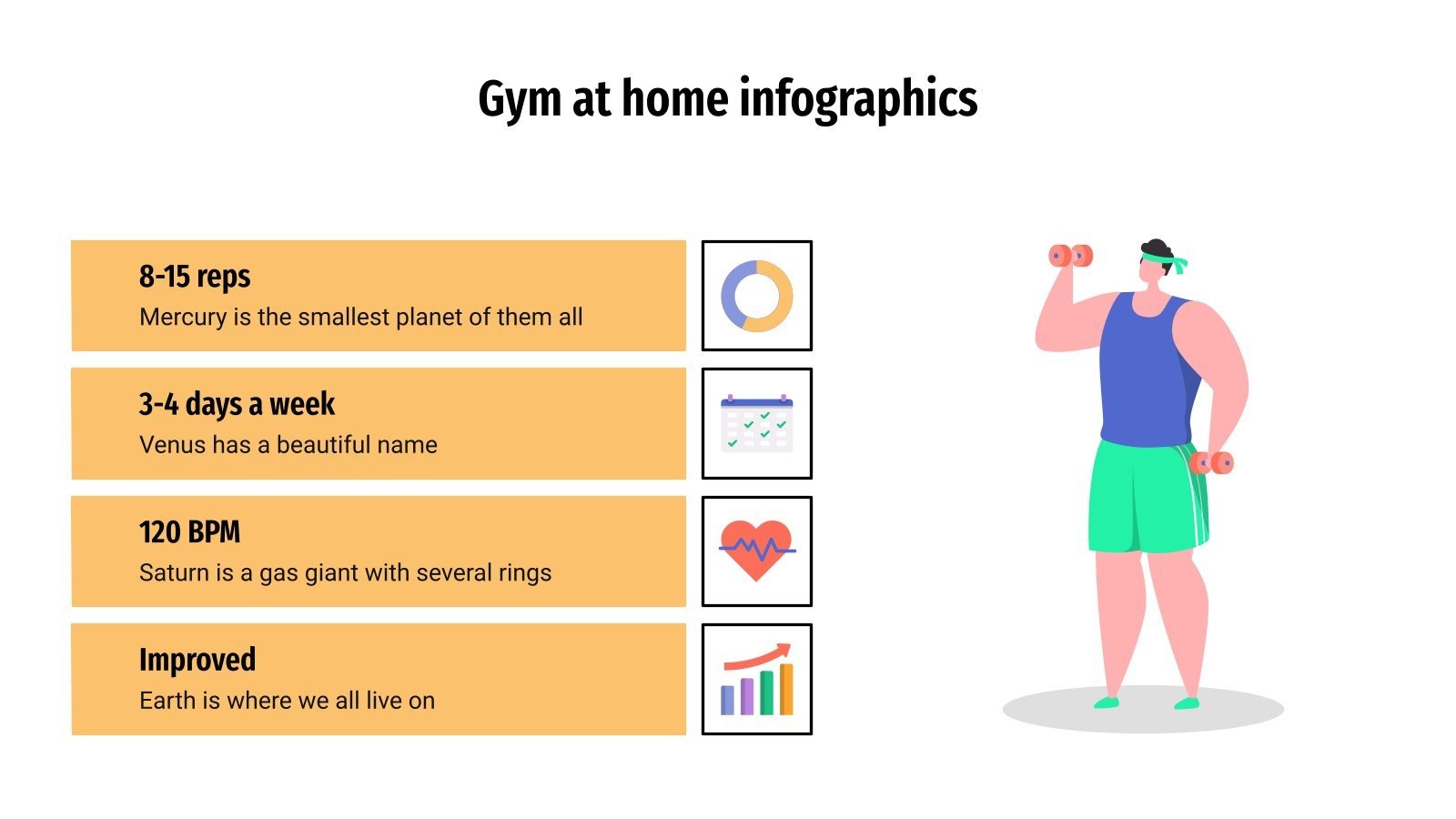 Gym at Home Infographics | Google Slides & PowerPoint
