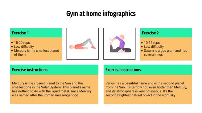 Gym at Home Infographics | Google Slides & PowerPoint