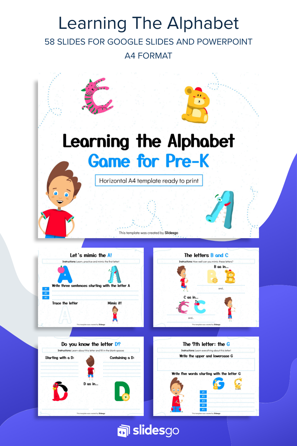 Learning the Alphabet Game for Pre-K | Google Slides