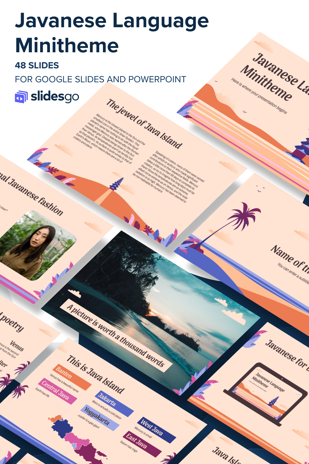Javanese Language Minitheme | Google Slides & PPT