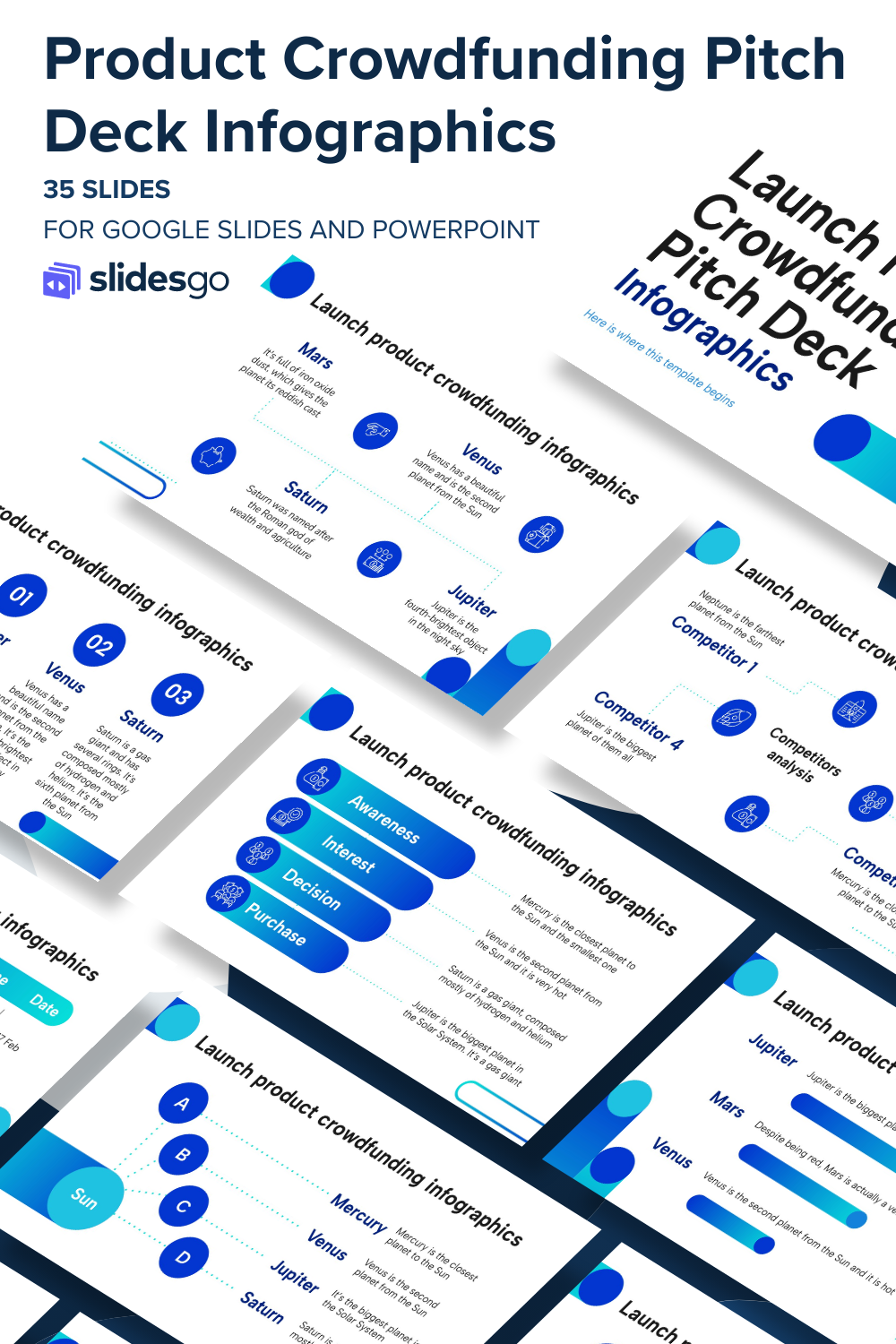 Launch Product Crowdfunding Pitch Deck Infographics