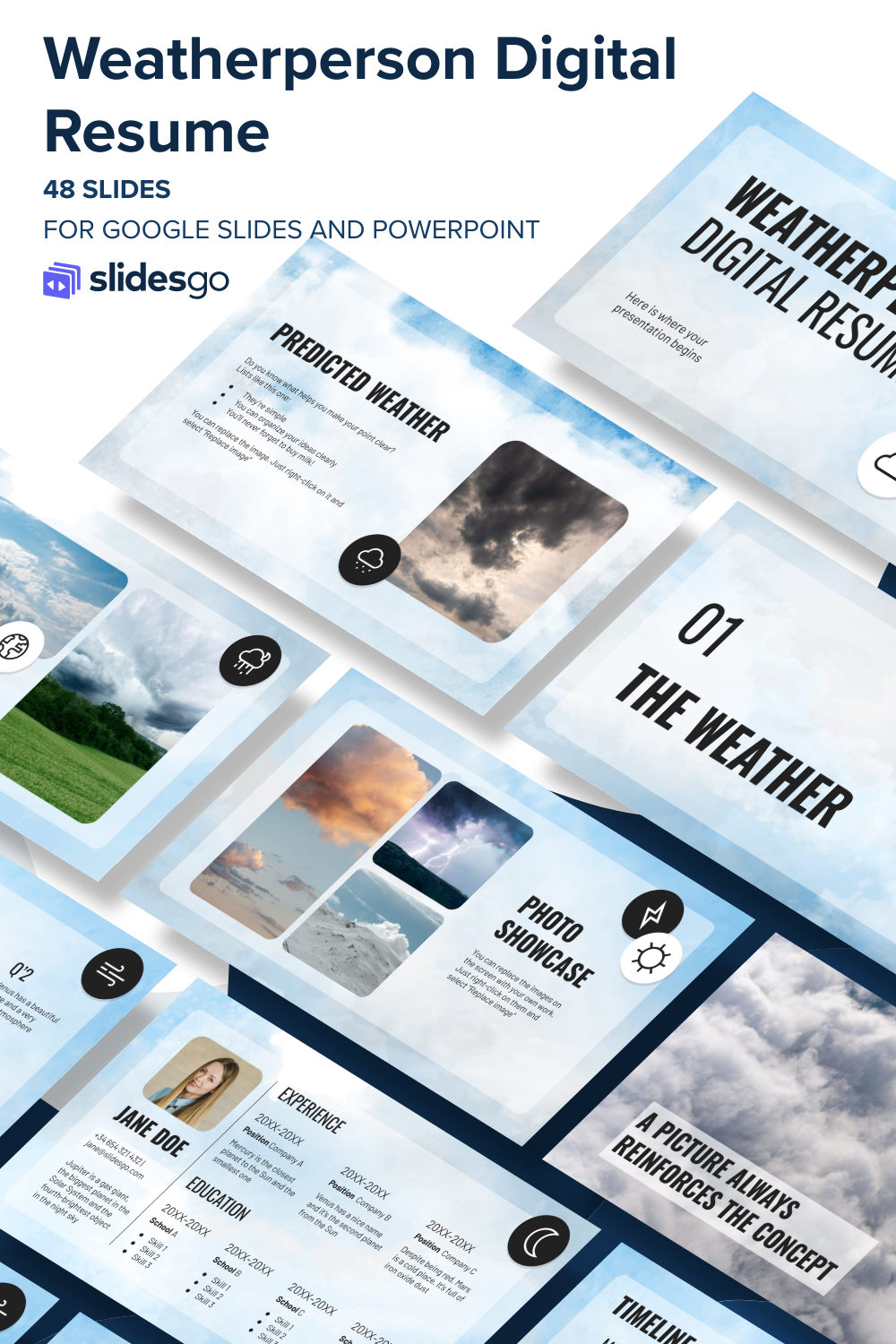 Weatherperson Digital Resume | Google Slides & PowerPoint