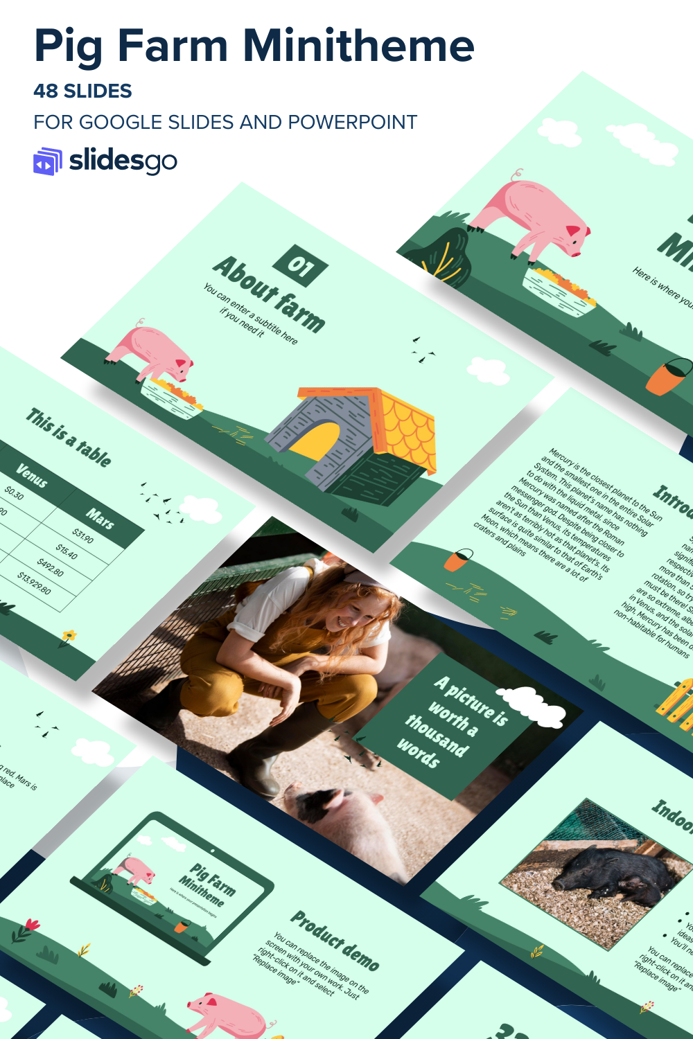 Pig Farm Minitheme | Google Slides & PowerPoint