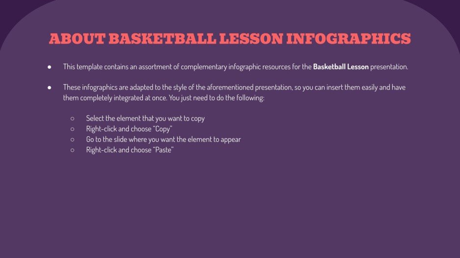 Basketball Lesson Infographics | Google Slides & PowerPoint