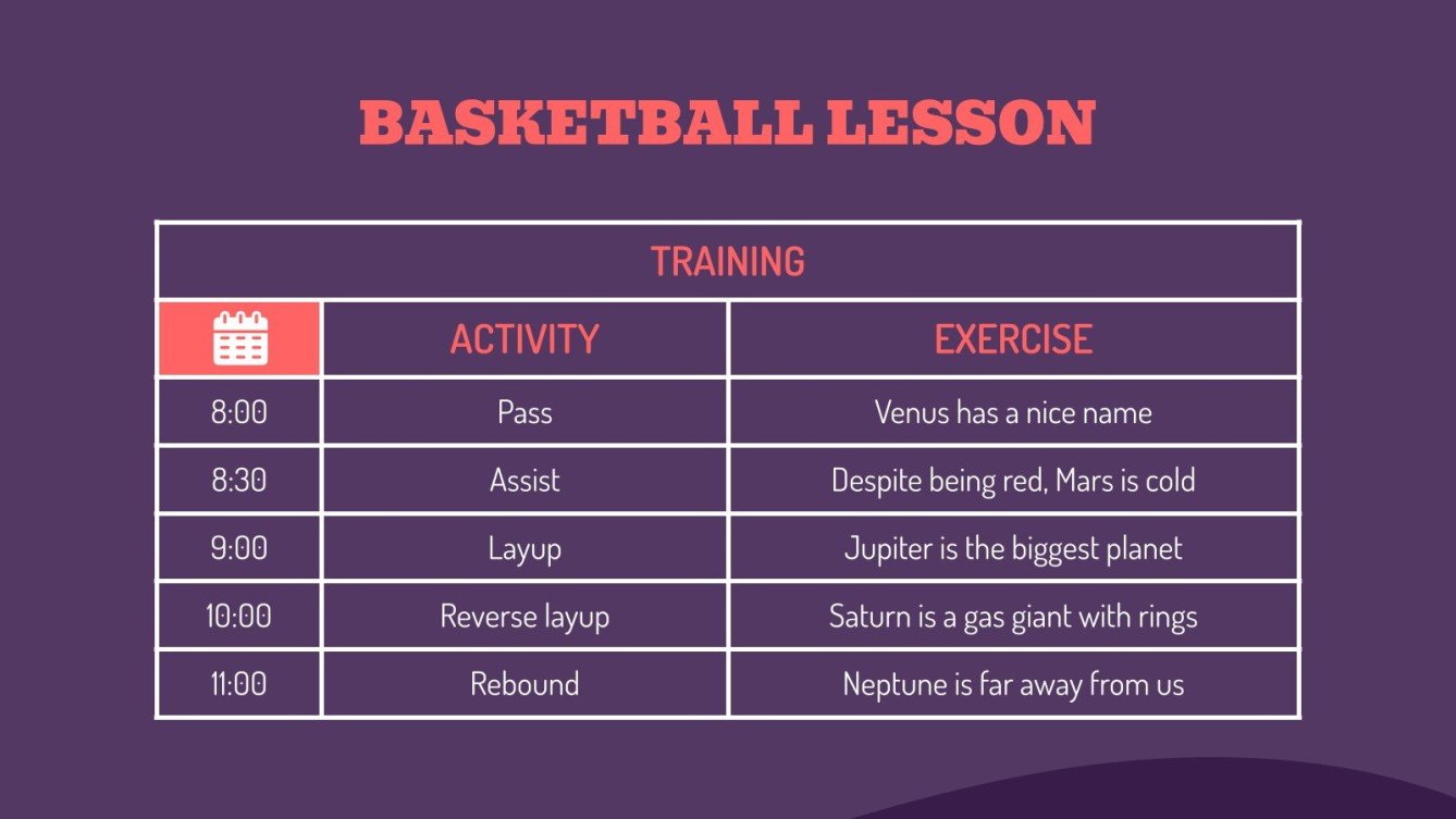 Basketball Lesson Infographics | Google Slides & PowerPoint