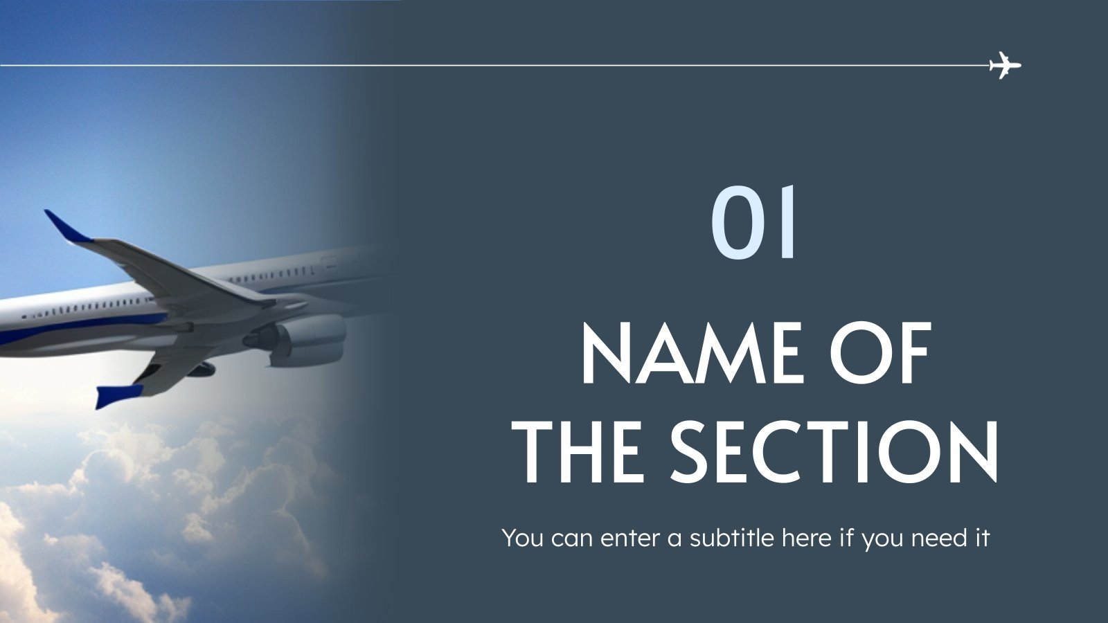 Plane Flying in the Sky | Google Slides & PowerPoint