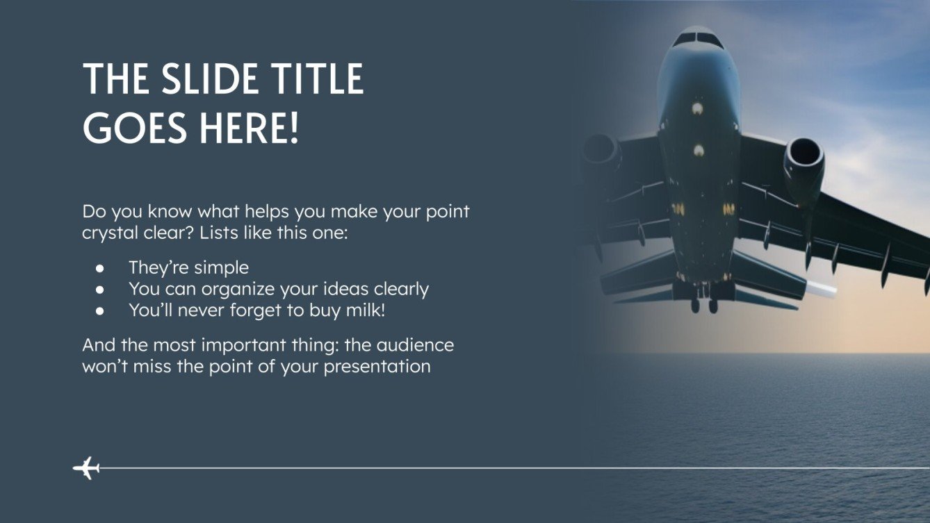 Plane Flying in the Sky | Google Slides & PowerPoint